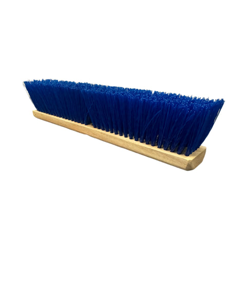 Blue Polypropylene Garage Brush - Wood Block - 18" – Better Brush