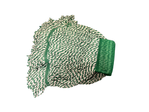 Microfiber Looped End String Mop – Large- Wide Band – Green – Better Brush
